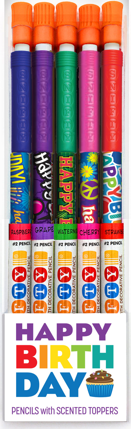 Happy Birthday Scented Pencil Toppers – The Toy Maven