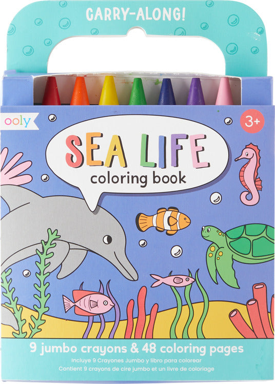 Carry Along Coloring Book Set - Sea Life – The Toy Maven
