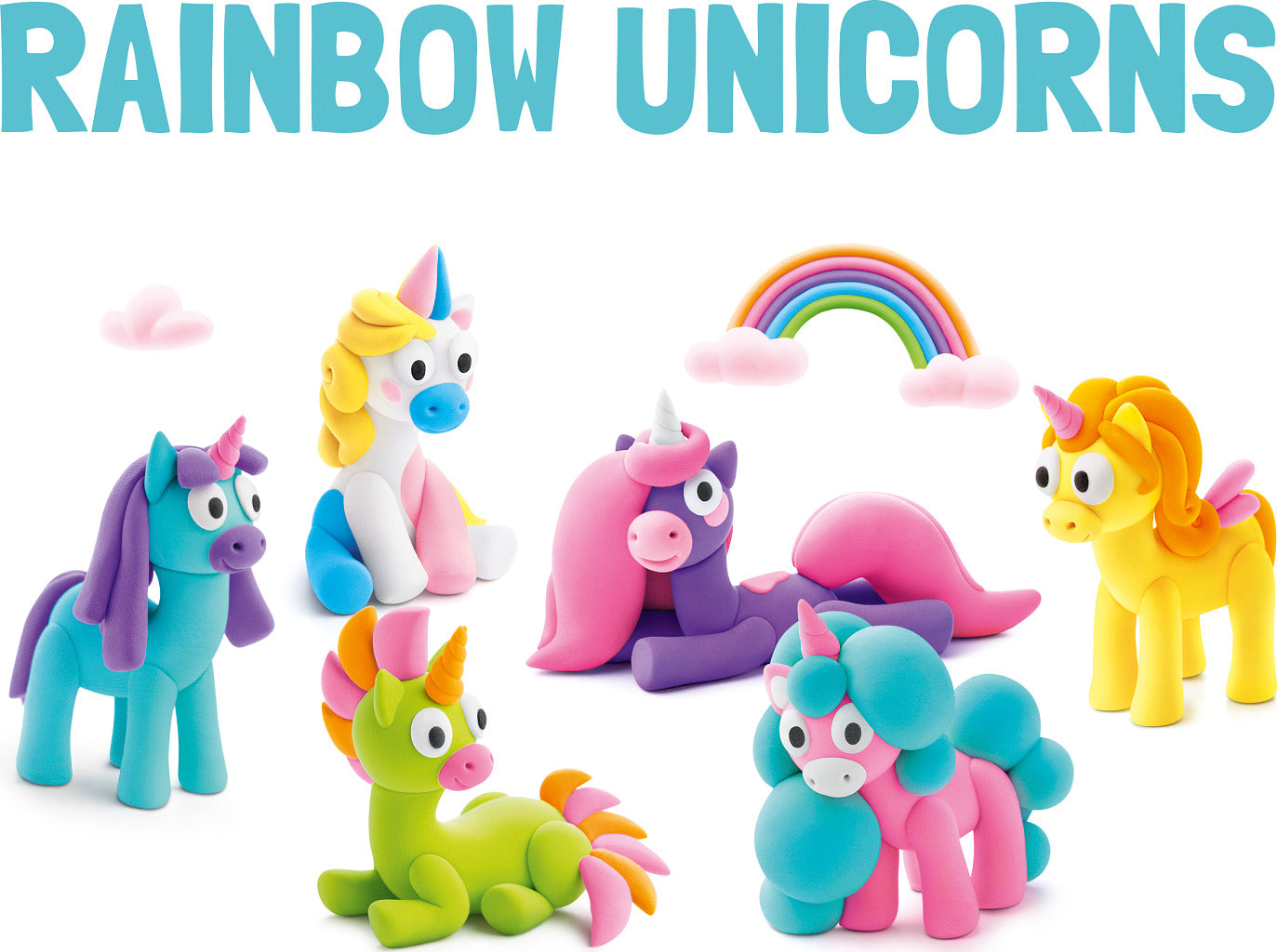 Hey Clay Rainbow Unicorns – The Toy Maven