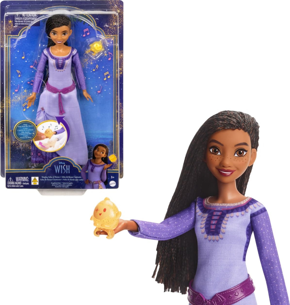 Disney's Wish Singing Asha of Rosas Fashion Doll & Star Figure – The ...