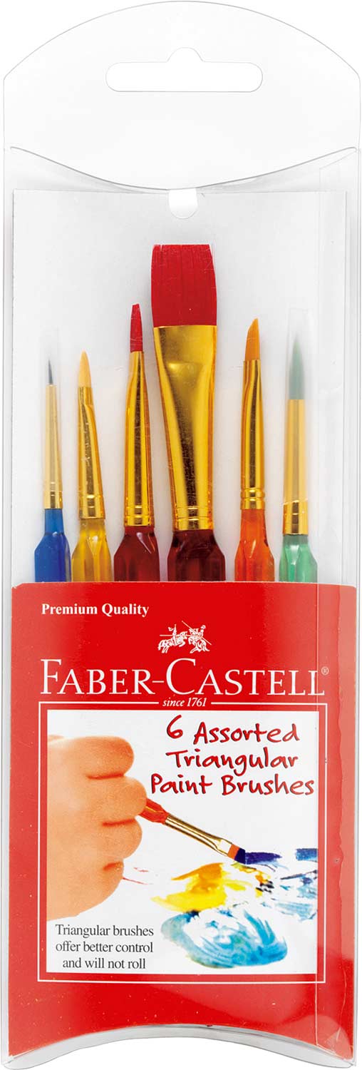 6 ct Triangular Handle Paintbrush Set – The Toy Maven