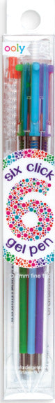 6 Click Multi Color Gel Pen Fine Tip – The Toy Maven