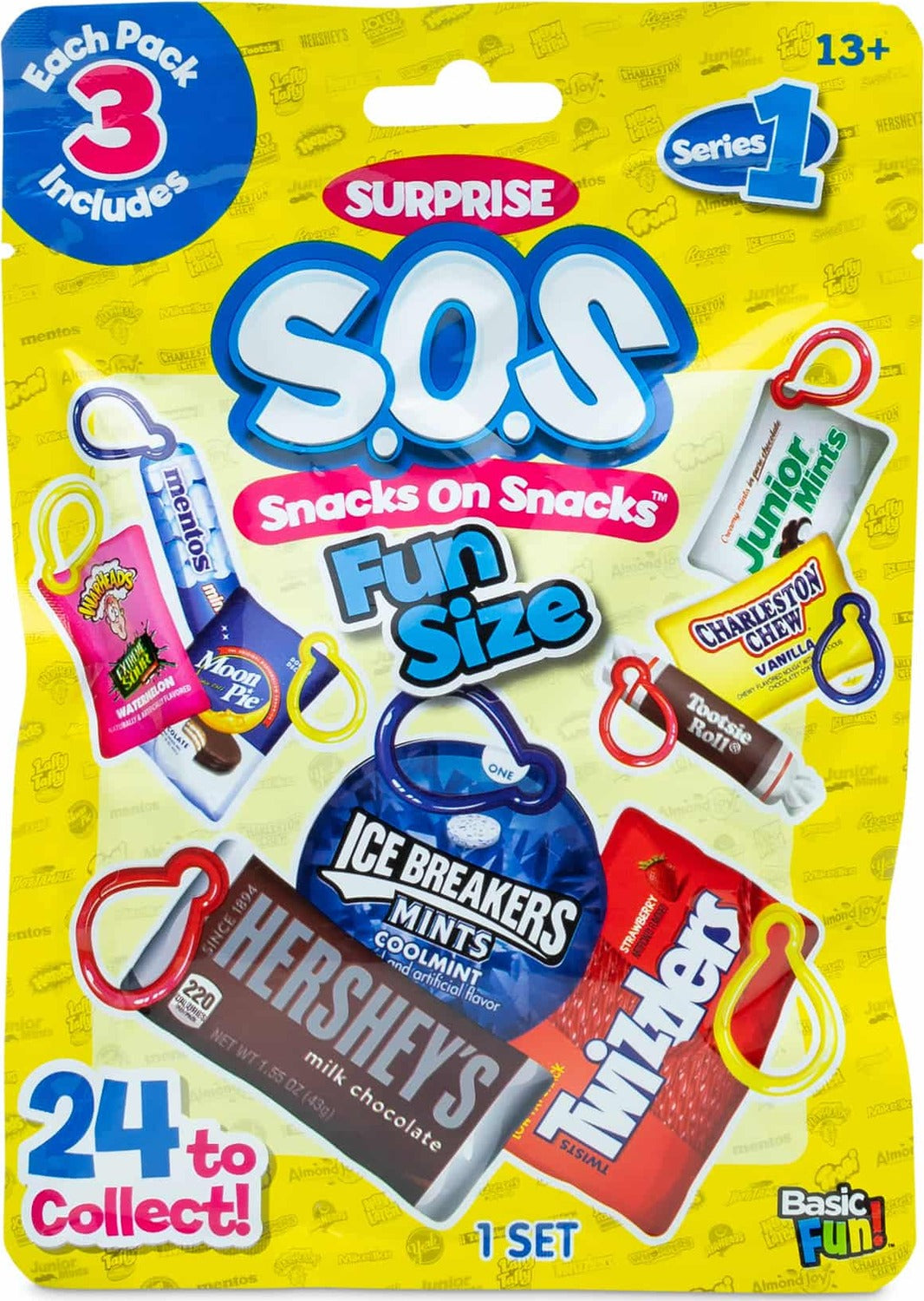 SOS Fun Size Plush 3-Pack Dangler (assorted) – The Toy Maven